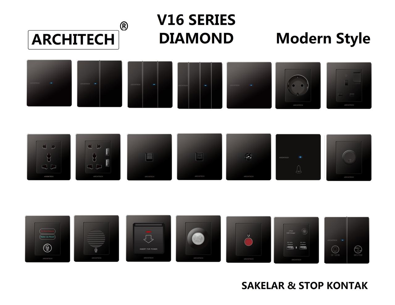 Stop kontak dan saklar ARCHITECH BLACK DIAMOND | Saklar, Stop kontak ... Stop kontak dan saklar ARCHITECH BLACK DIAMOND | Saklar, Stop kontak ...